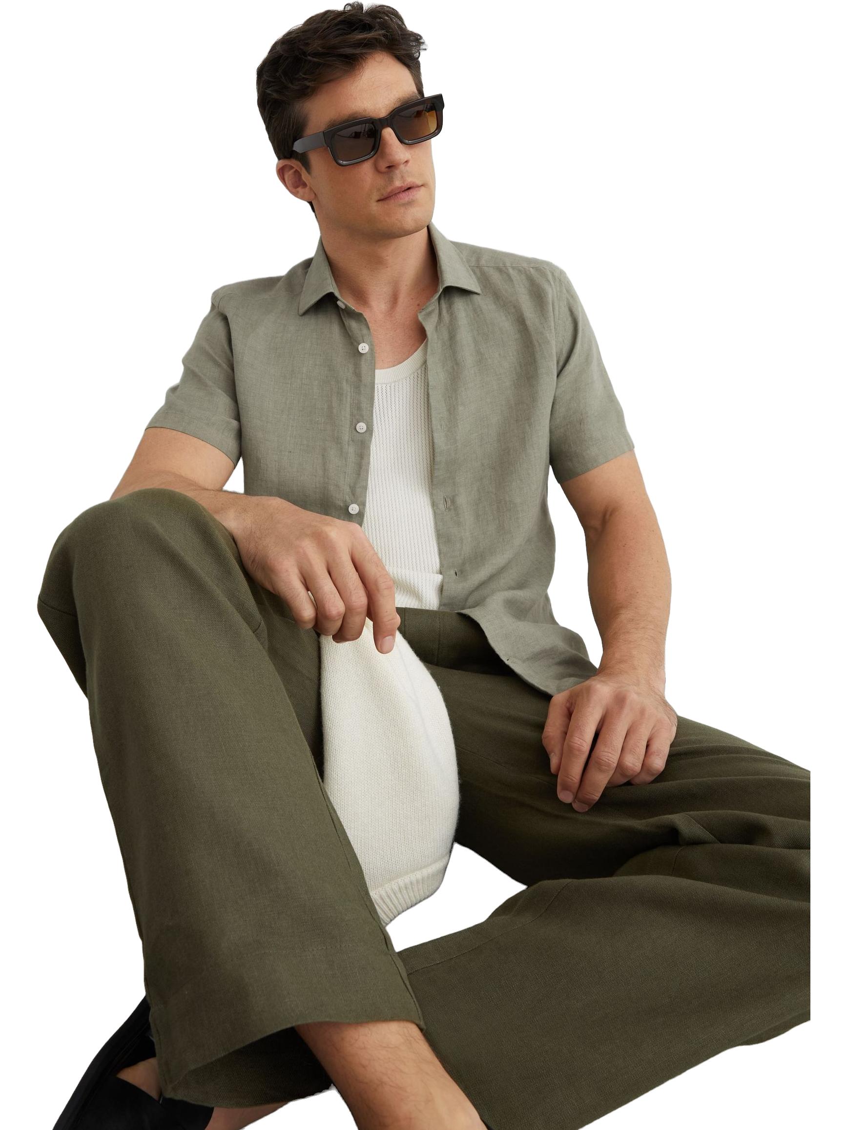 REISS Lotton Linen Safari Jacket